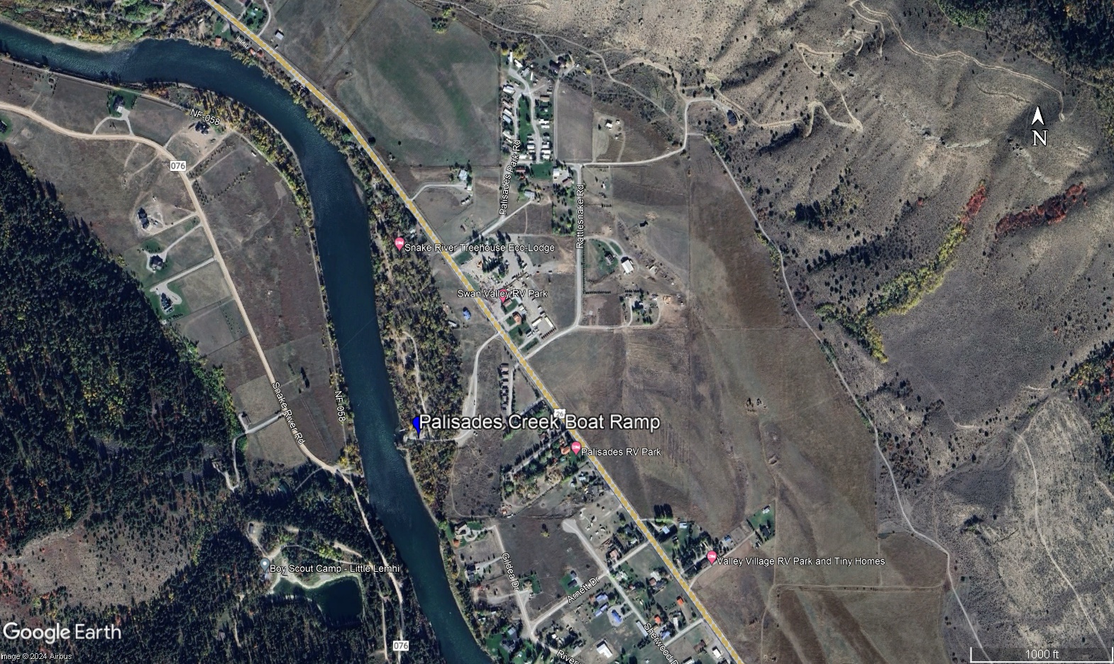 Palisades Dam boat ramp and Palisades Creek boat ramp and campground ...