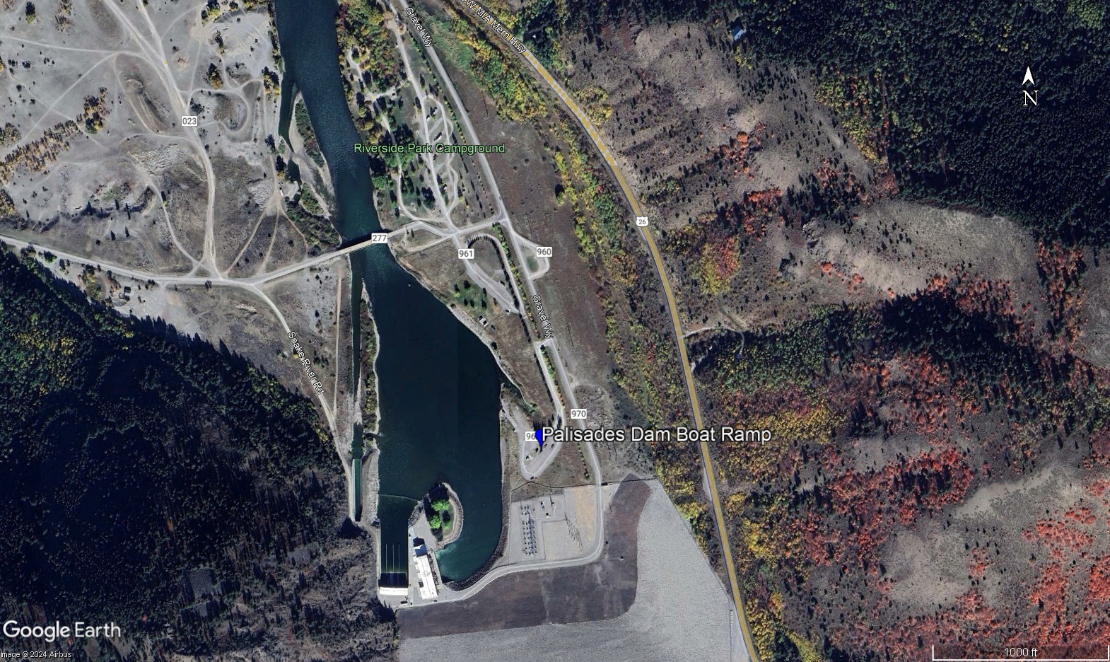 Palisades Dam boat ramp and Palisades Creek boat ramp and campground ...