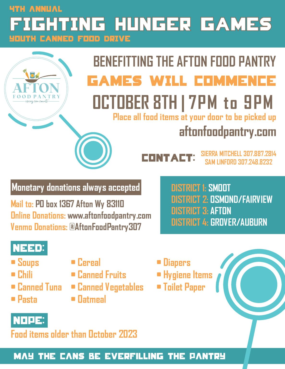 SVI Radio: Sierra Mitchell, Fighting Hunger Games Food Drive – SVI-NEWS