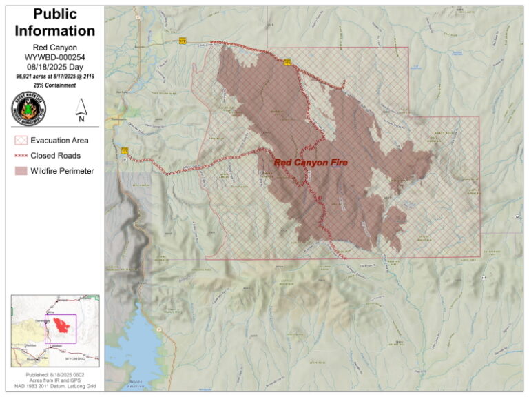 Wyoming’s Red Canyon Fire balloons to over 107,000 acres amid ...