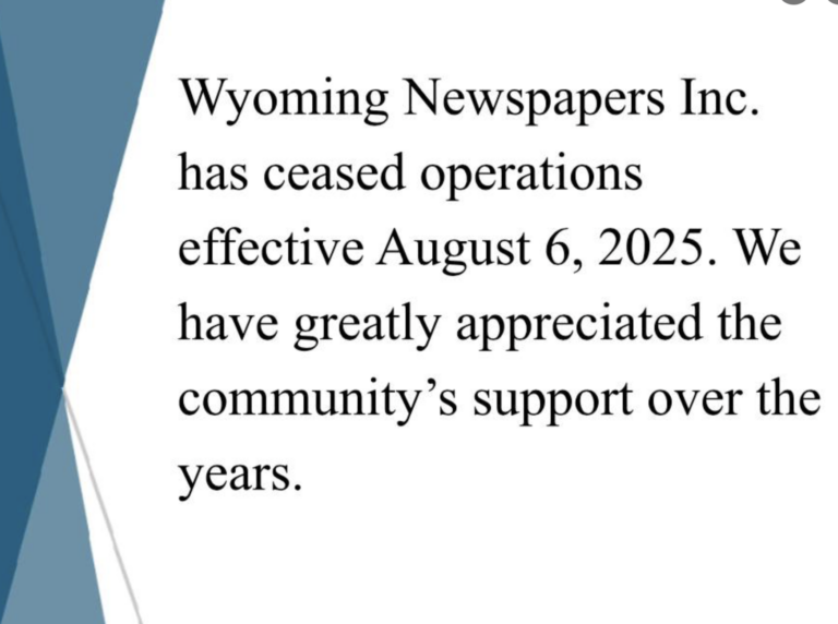 Nine Wyoming newspapers closing their doors – SVI-NEWS